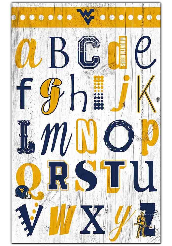 West Virginia Mountaineers Alphabet Sign Blue - 326213522