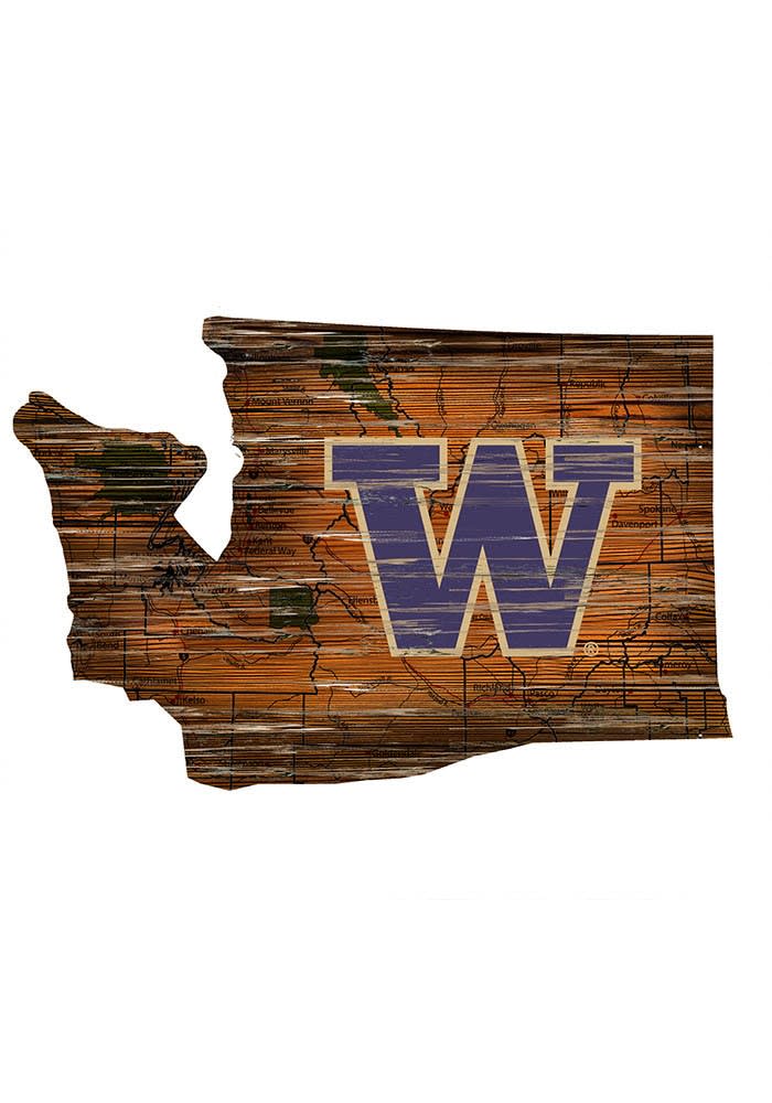 Washington Huskies Mini Roadmap State Sign RED - 326213670