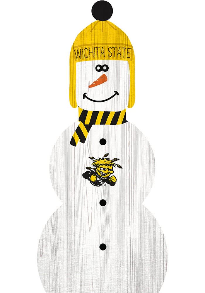 Wichita State Shockers Snowman Leaner Sign YELLOW - 326214302