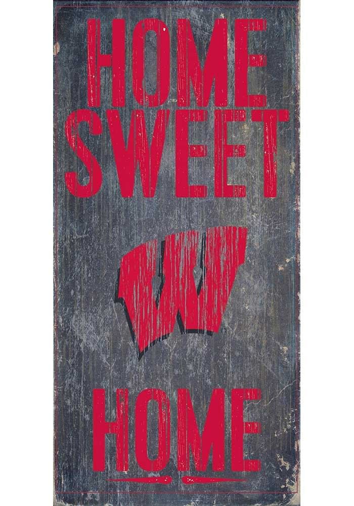 Wisconsin Badgers Home Sweet Home Sign Red - 326214385