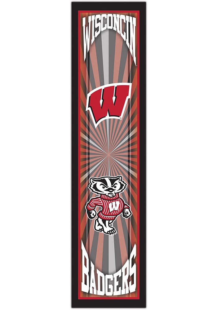 Wisconsin Badgers Throwback Sign Red - 326214508