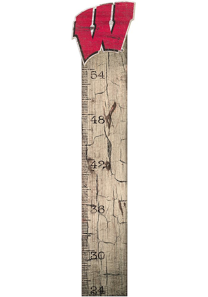 Wisconsin Badgers Growth Chart Sign Red - 326214568