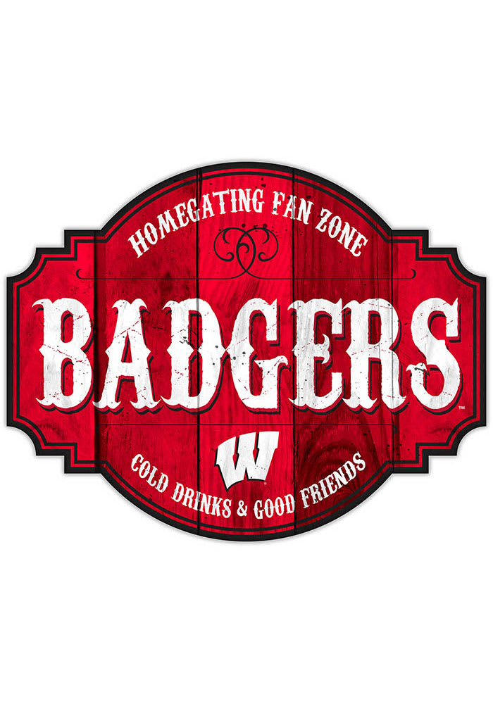 Wisconsin Badgers Red 24 Inch Homegating Tavern Sign - 326214586