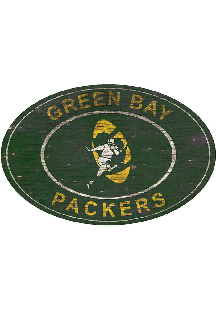 Green Bay Packers 46in Heritage Oval Sign GREEN - 326214679