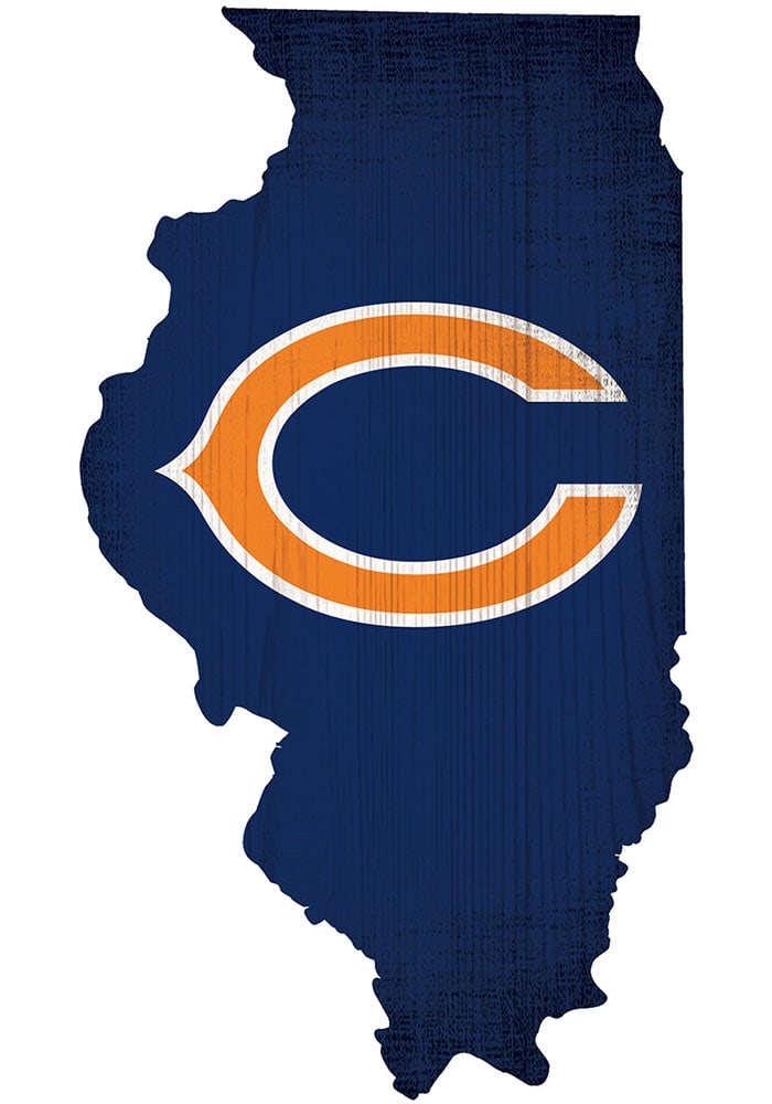 Chicago Bears State Cutout Sign NAVY - 326214735