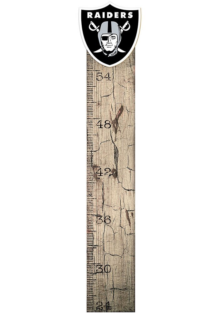 Las Vegas Raiders Growth Chart Sign BLACK - 326214989