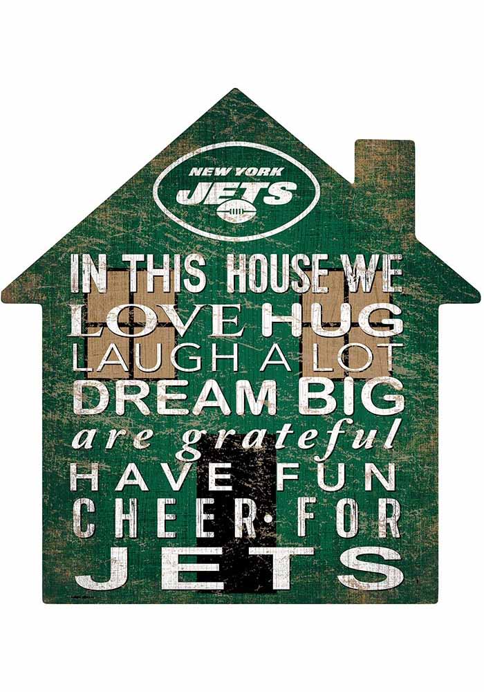 New York Jets House 12in Sign GREEN - 326215087