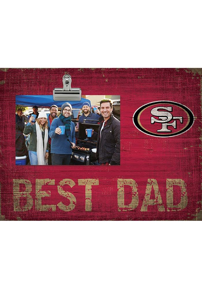 San Francisco 49ers Red Best Dad Clip Picture Frame - 326215122