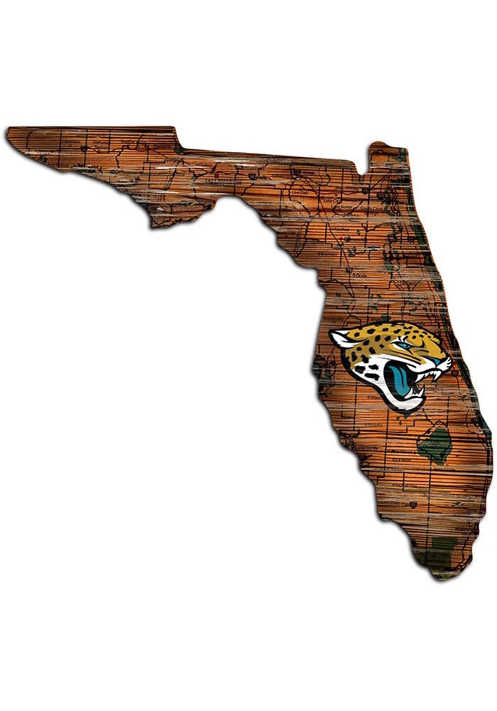 Jacksonville Jaguars Mini Roadmap State Sign TEAL - 326215134