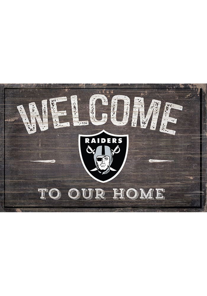 Las Vegas Raiders Welcome to our Home Sign BLACK - 326215228