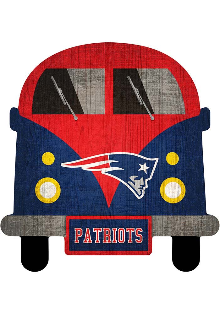 New England Patriots Team Bus Sign Blue - 326215316