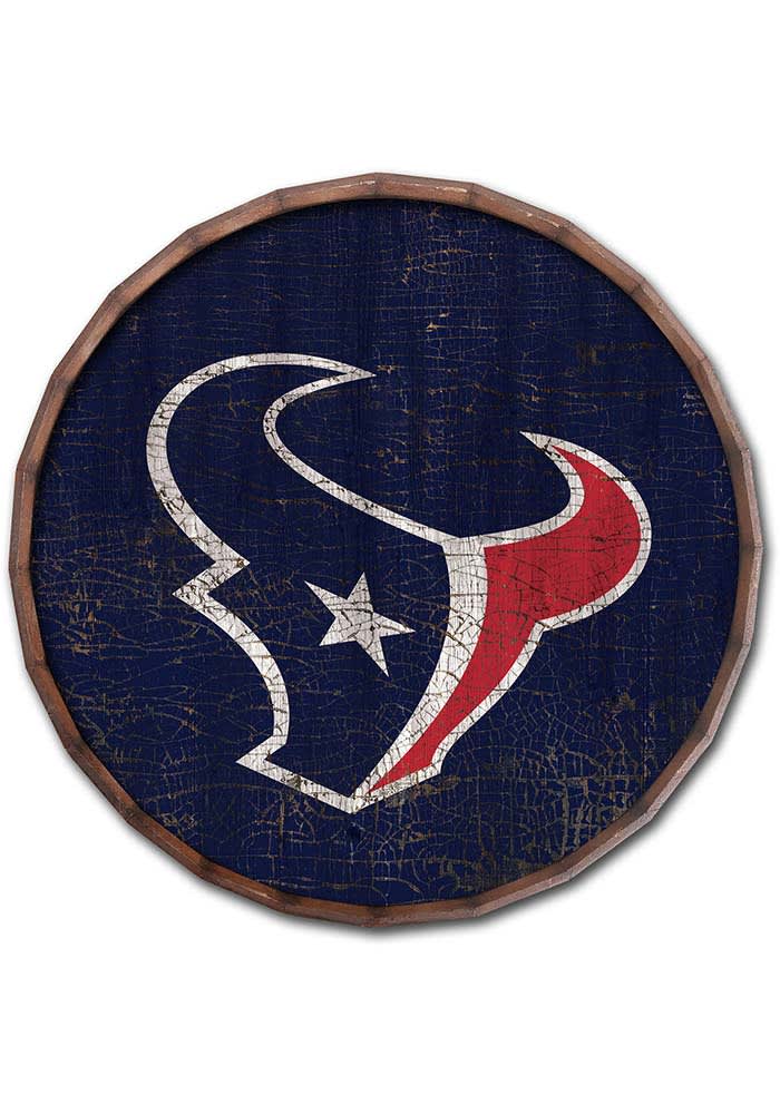 Houston Texans Cracked Color 24in Barrel Top Sign Blue - 326215369