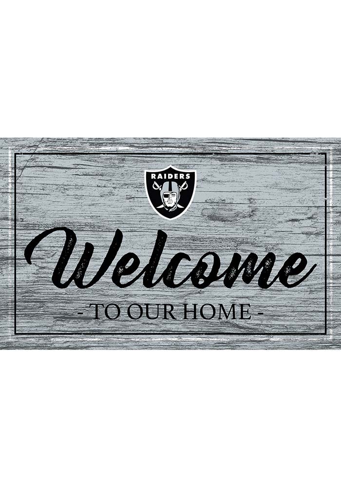 Las Vegas Raiders Welcome 11x19 Sign BLACK - 326215738