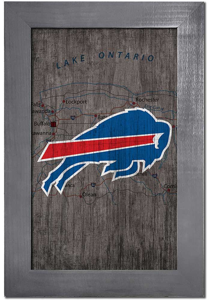 Buffalo Bills City Map Sign Blue - 326215841