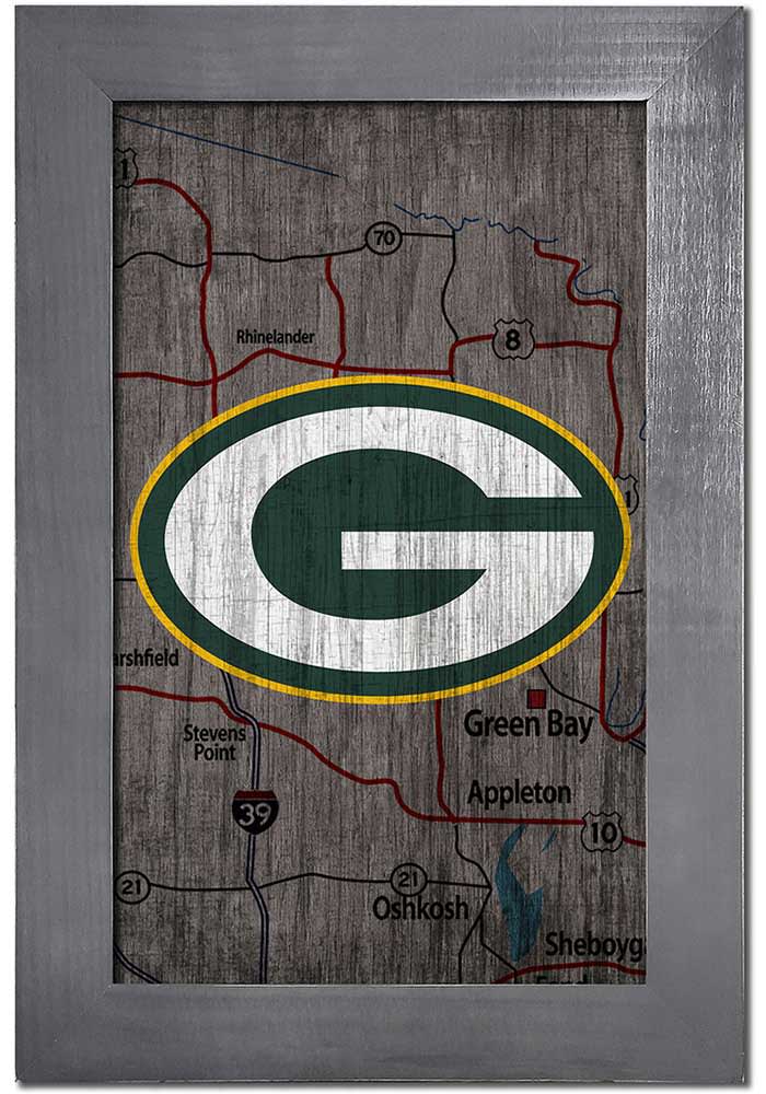Green Bay Packers City Map Sign GREEN - 326215849