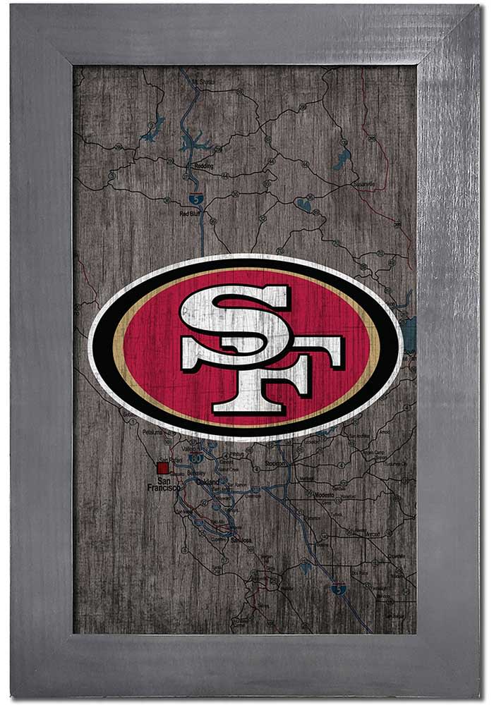 San Francisco 49ers City Map Sign Red - 326215866
