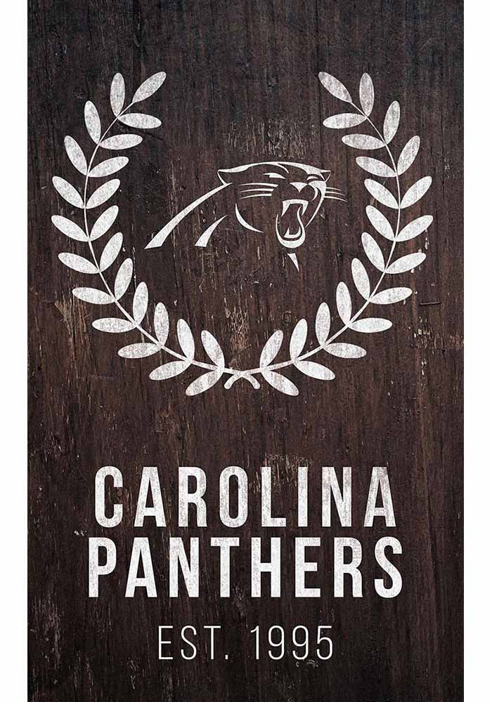 Carolina Panthers Laurel Wreath Sign BLUE - 326215873