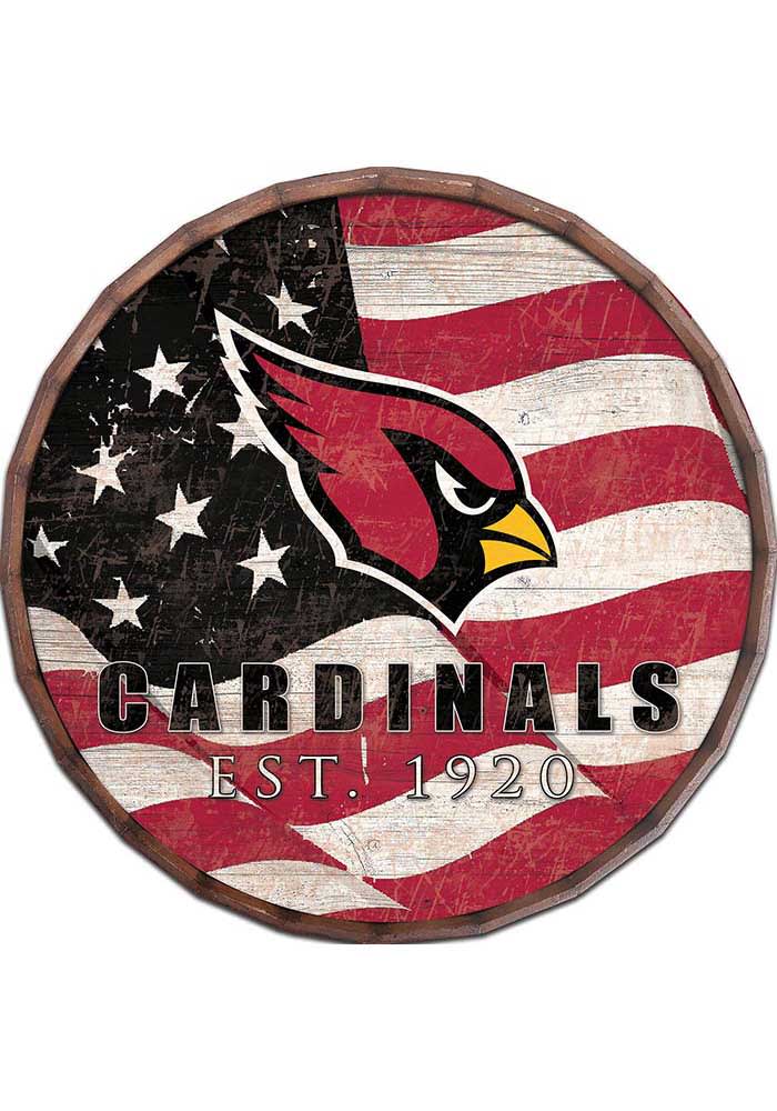 Arizona Cardinals Flag 16in Barrel Top Sign Red - 326215962