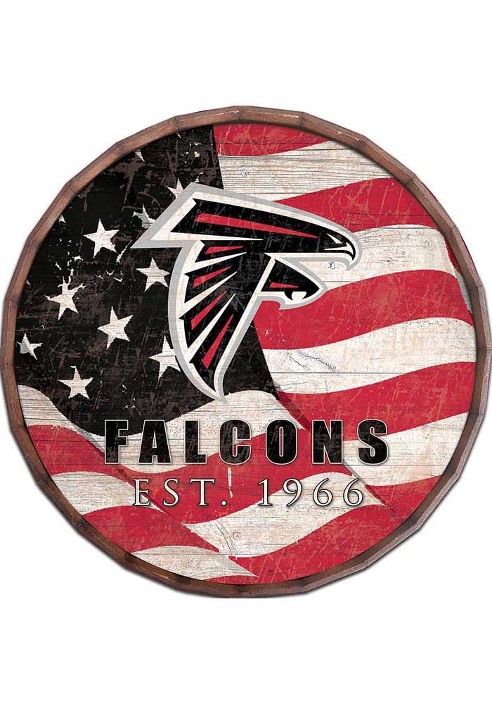Atlanta Falcons Flag 16in Barrel Top Sign Red - 326215963