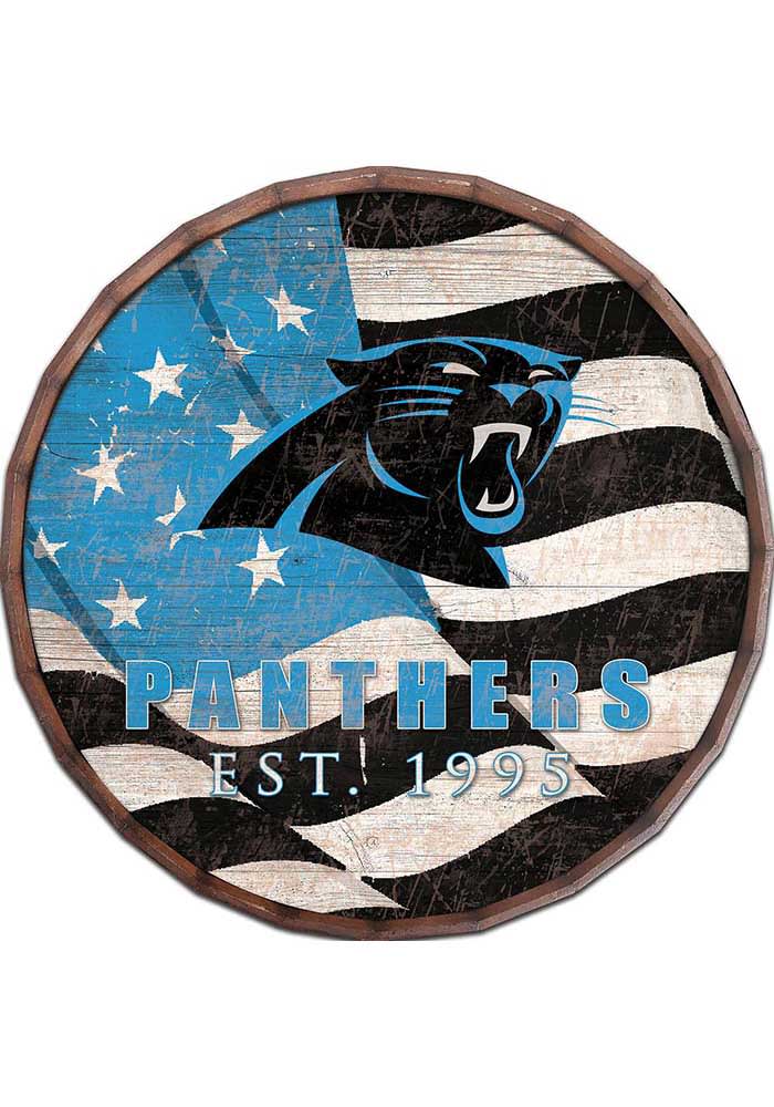 Carolina Panthers Flag 16in Barrel Top Sign Blue - 326215966