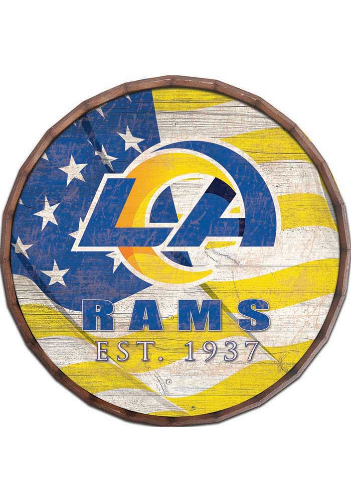 Los Angeles Rams Flag 16in Barrel Top Sign Blue - 326215979