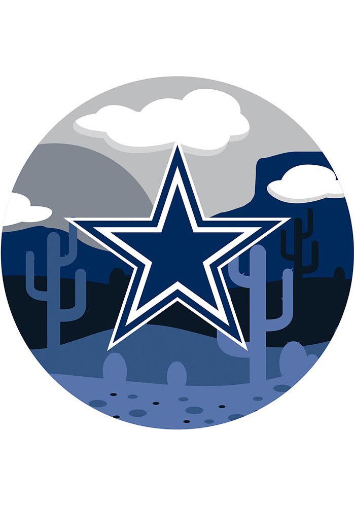 Dallas Cowboys Landscape Circle Sign Blue - 326216181