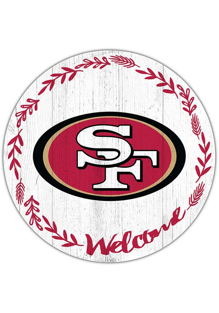 San Francisco 49ers Welcome Circle Sign Red - 326216232