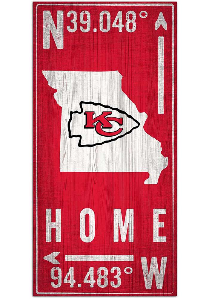 Kansas City Chiefs Coordinate Sign Red - 326216742