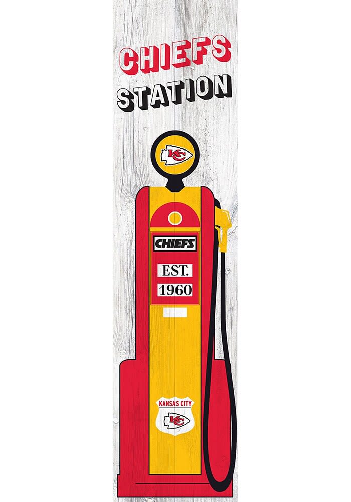 Kansas City Chiefs Retro Pump Leaner Sign Red - 326217221