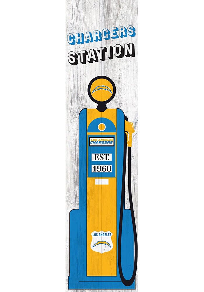 Los Angeles Chargers Retro Pump Leaner Sign Blue - 326217222