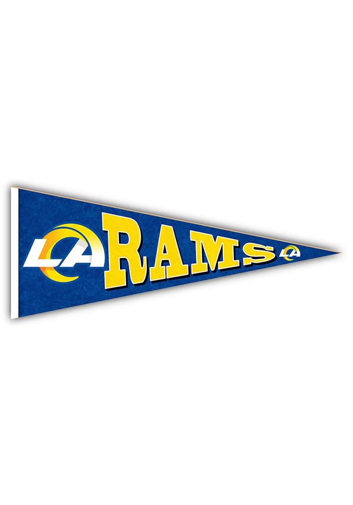 Los Angeles Rams Wood Pennant Sign BLUE - 326217347