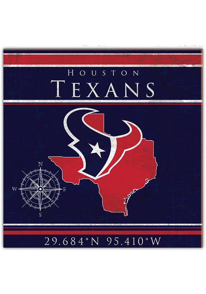 Houston Texans Coordinates 10x10 Sign Blue - 326217521