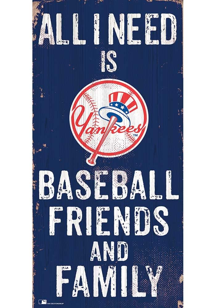 New York Yankees Football Friends and Family Sign Blue - 32621909
