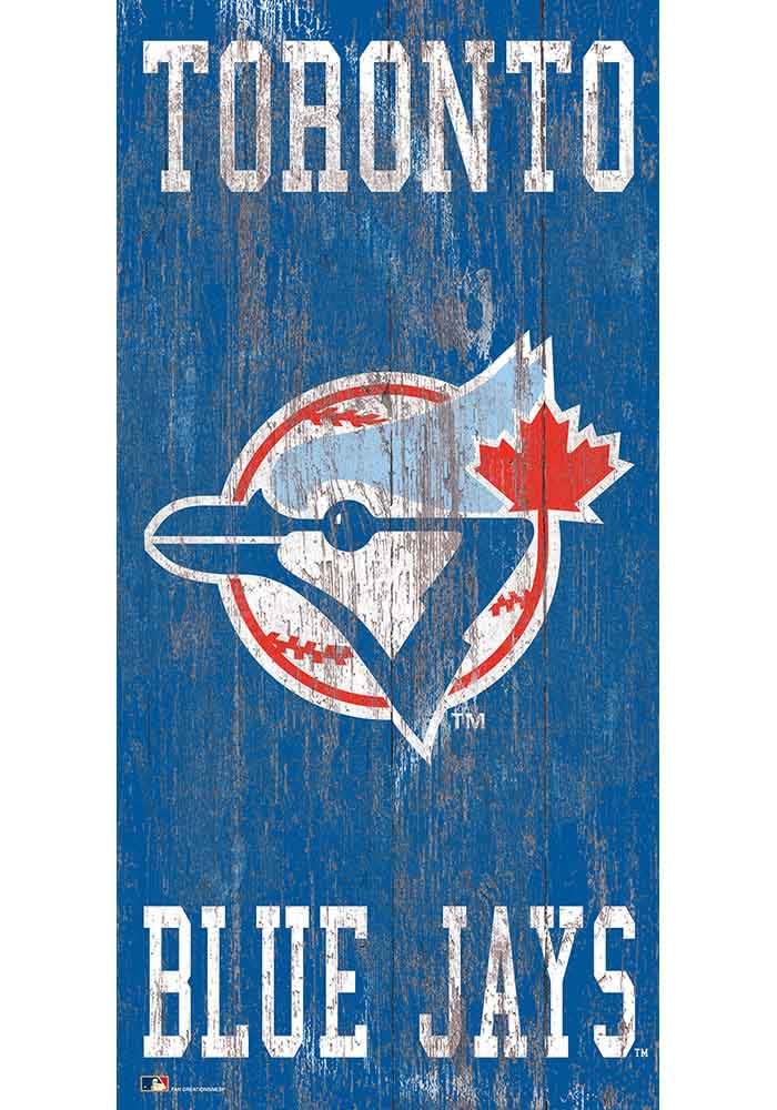 Toronto Blue Jays Heritage Logo 6x12 Sign BLUE - 32622018