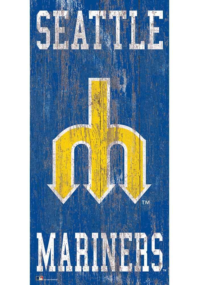 Seattle Mariners Heritage Logo 6x12 Sign NAVY - 32622030
