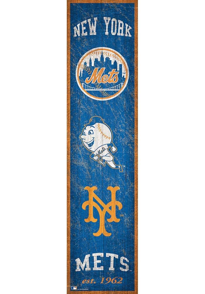 New York Mets Heritage Banner 6x24 Sign Blue - 32622065