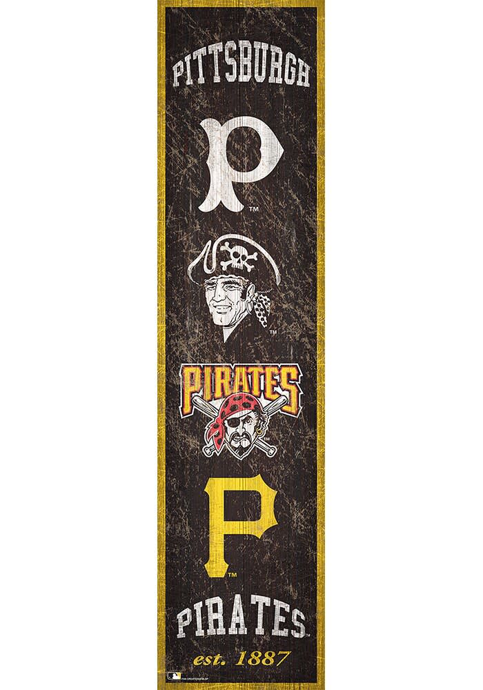 Pittsburgh Pirates Heritage Banner 6x24 Sign BLACK - 32622070