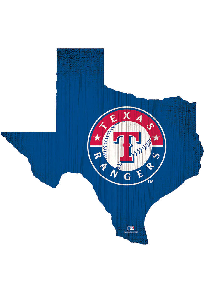 Texas Rangers State Cutout Sign Blue - 32622344