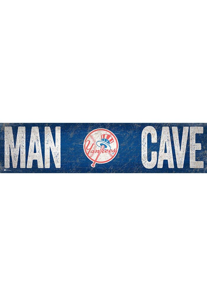 New York Yankees Man Cave 6x24 Sign Blue - 32622387