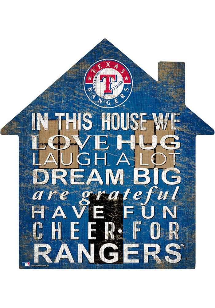 Texas Rangers 12 inch House Sign Blue - 32622617