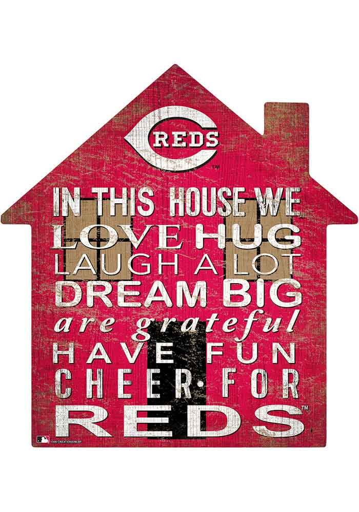 Cincinnati Reds 12 inch House Sign Red - 32622620