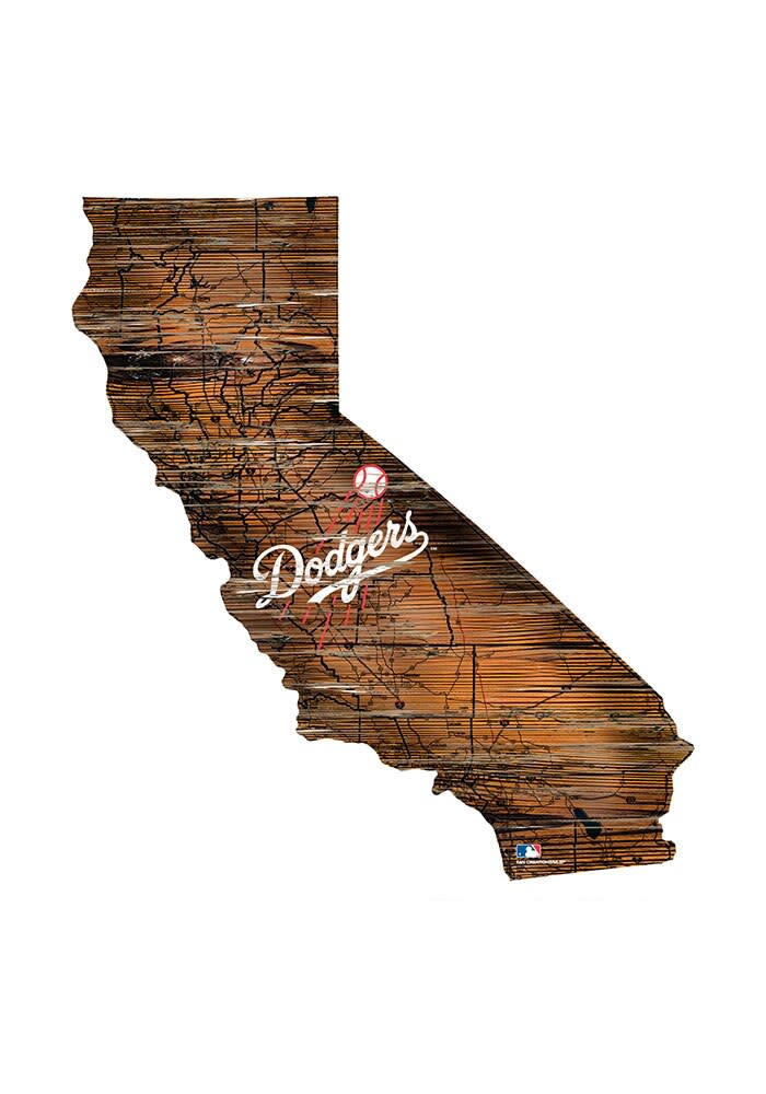 Los Angeles Dodgers Mini Roadmap State Sign Blue - 32622673