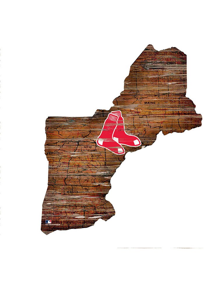 Boston Red Sox Mini Roadmap State Sign Red - 32622682