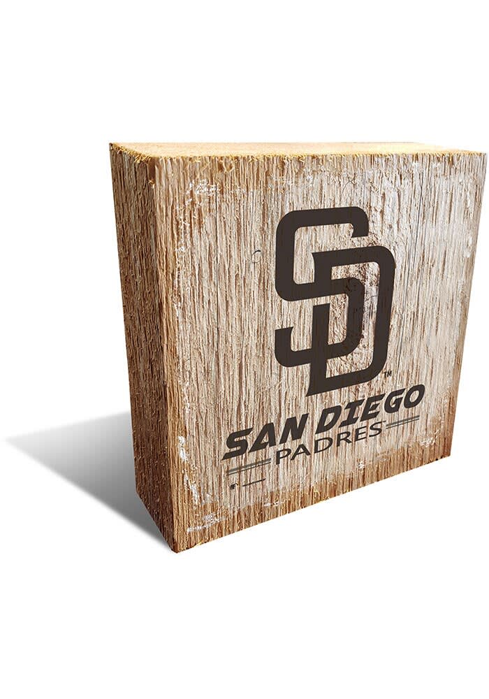 San Diego Padres Logo Block Sign Brown - 32622737