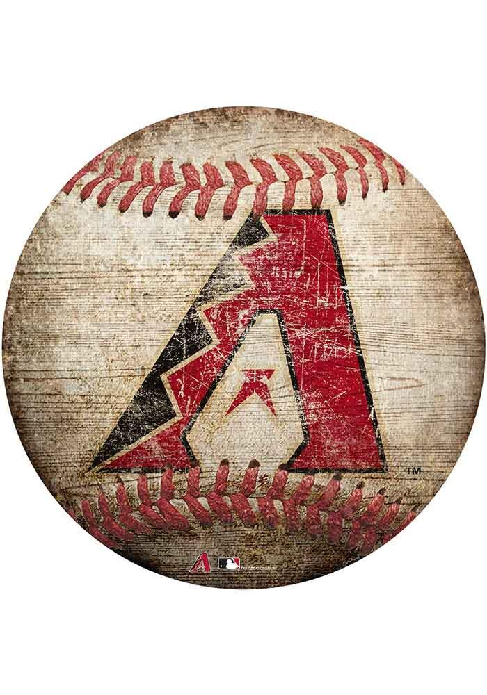 Arizona Diamondbacks Baseball Shaped Sign RED - 32622755