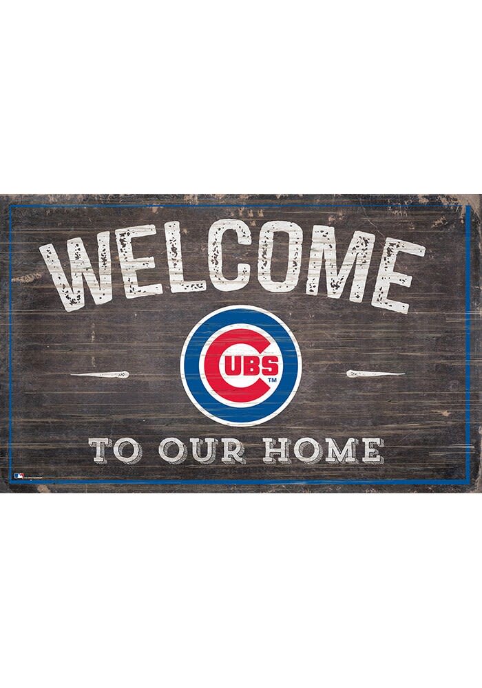 Chicago Cubs Welcome to our Home Sign Blue - 32622789