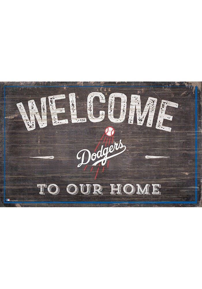 Los Angeles Dodgers Welcome to our Home Sign BLUE - 32622791