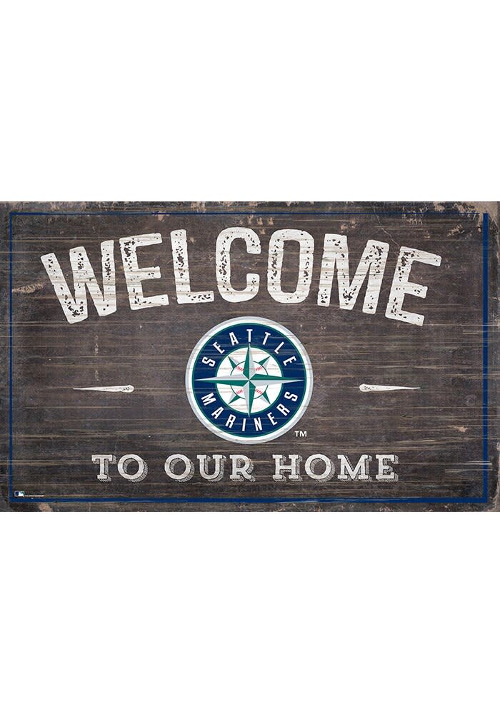 Seattle Mariners Welcome to our Home Sign NAVY - 32622827