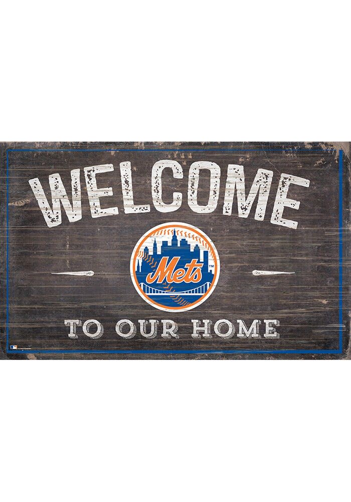 New York Mets Welcome to our Home Sign Blue - 32622829