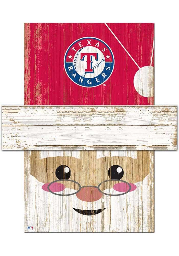 Texas Rangers Santa Head Sign Blue - 32623078